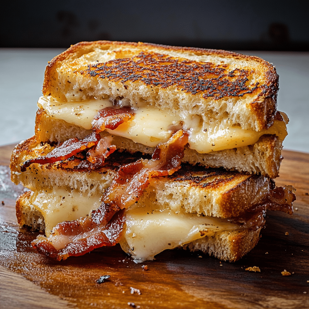 Sourdough Brie Grilled Cheese with Bacon (without pork) - My Daily Meals